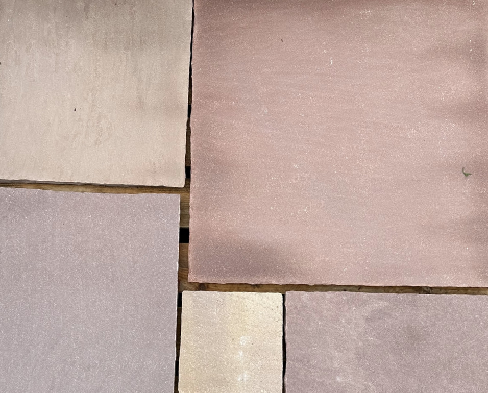 Red Flamed Sandstone Bodenplatten - Kindl OHG